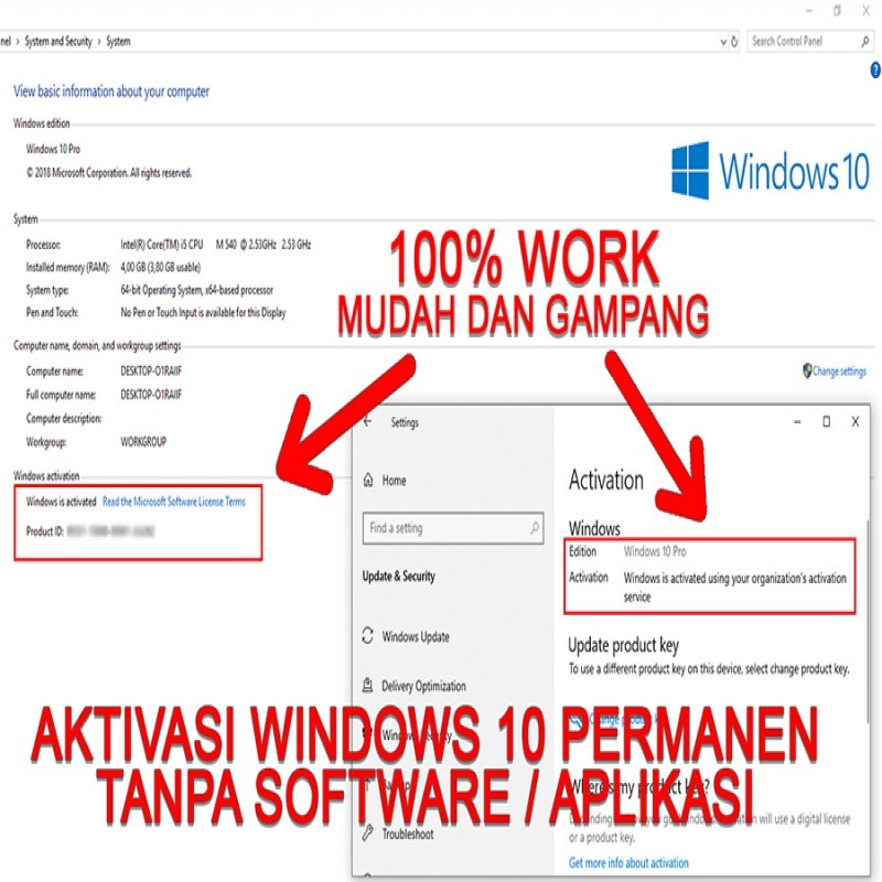 Cara Terbaru Aktivasi Windows 10 Pro Home Permanen Gratis Tanpa ...